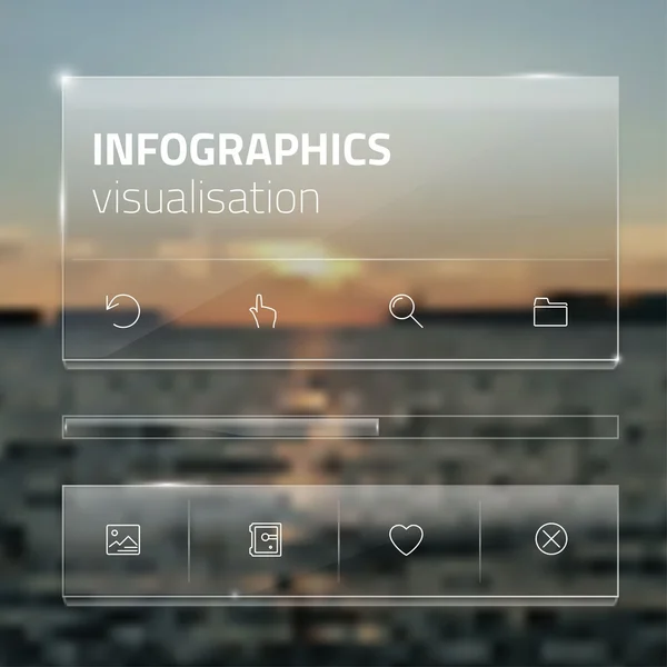 Modern website ui template design. Transparent app user interface wizard buttons on minimalistic ...