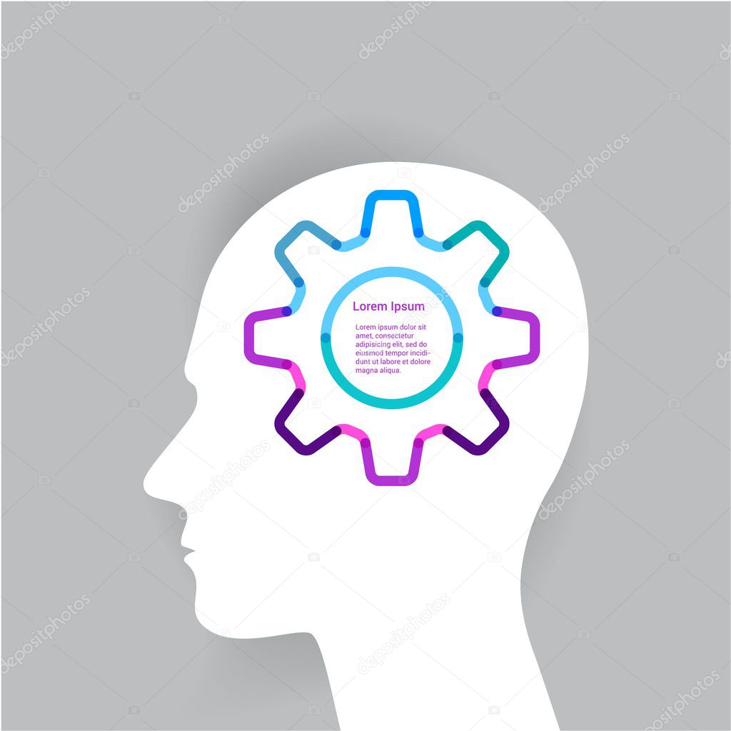 Human head thinking a new idea Stock Vector by ©dikaya_miau 56642343