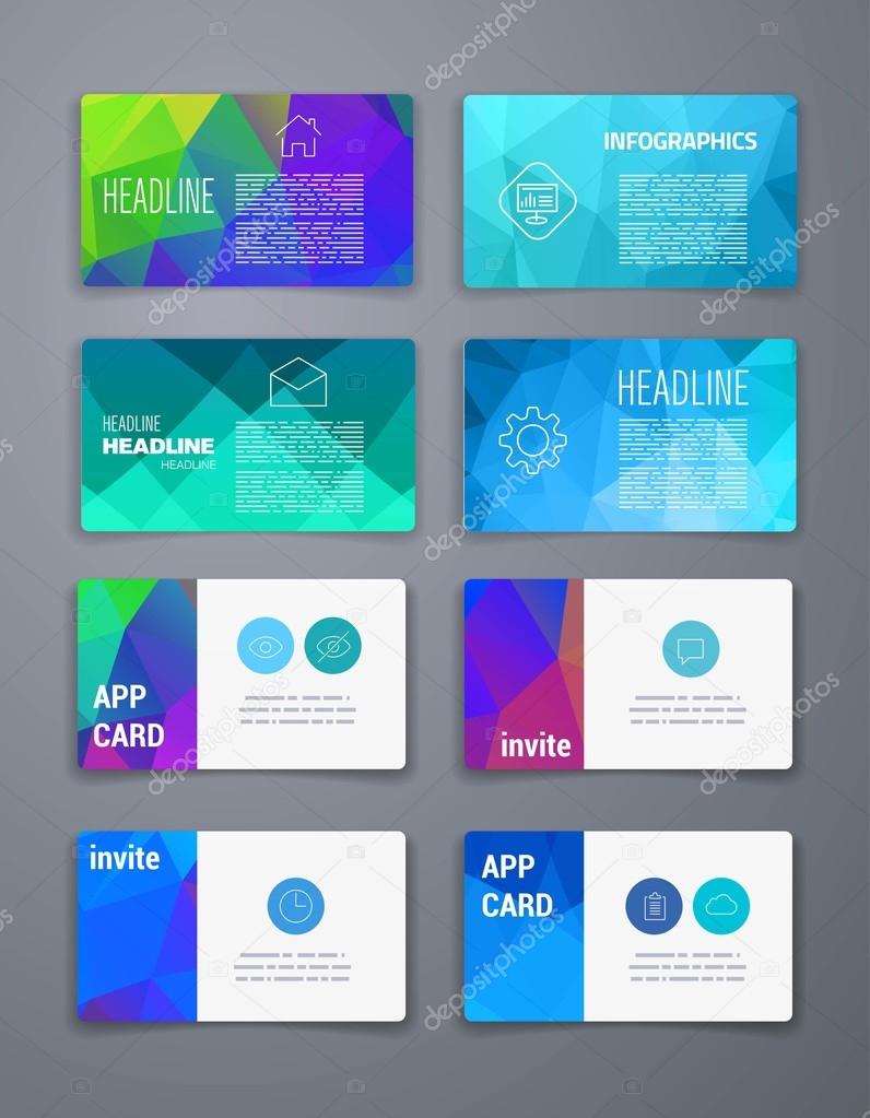 Colorful tiles templates for web, ui and pring cards Stock Vector by ...