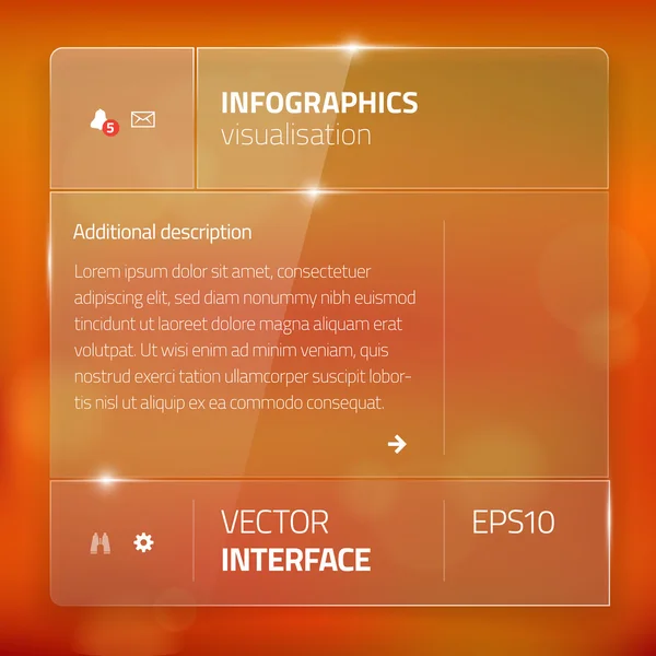 Modern website ui template design. Transparent app user interface ...