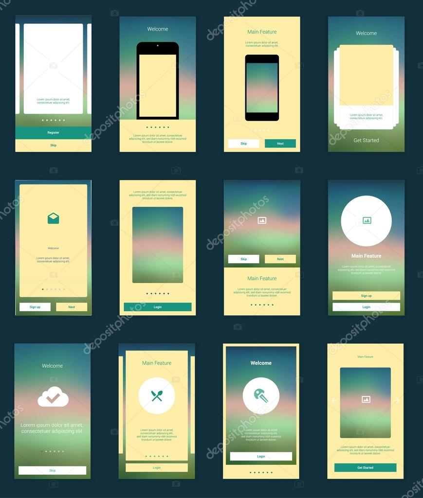 Mobile Screens User Interface Kit Modern User Interface Ux Ui Screen