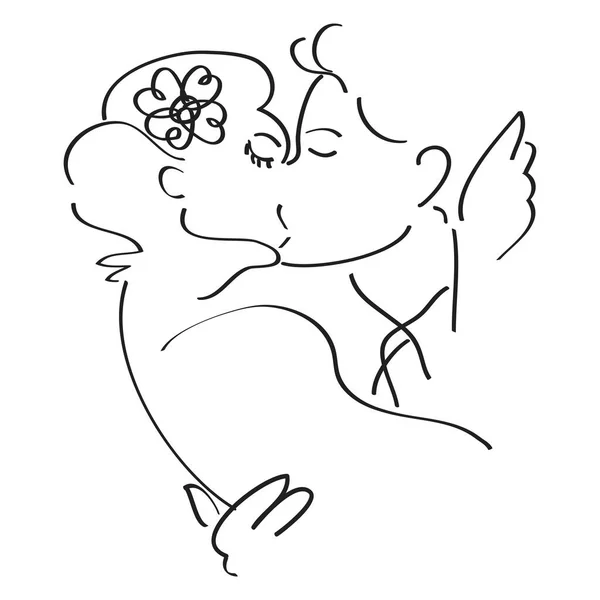 Vector Abstract Line Man Flat Design Illustration Stock Vector Image by ...