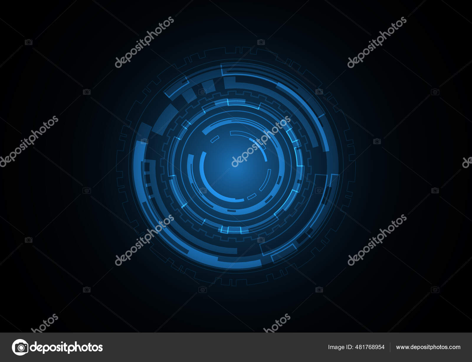 Technology Abstract Future Circle Background Vector Illustration Stock ...