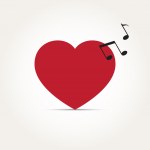 Music Note Heart Illustration Music Note Heart White Background Stock ...