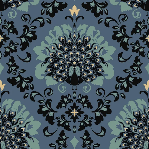Blue victorian wallpaper Vector Art Stock Images | Depositphotos