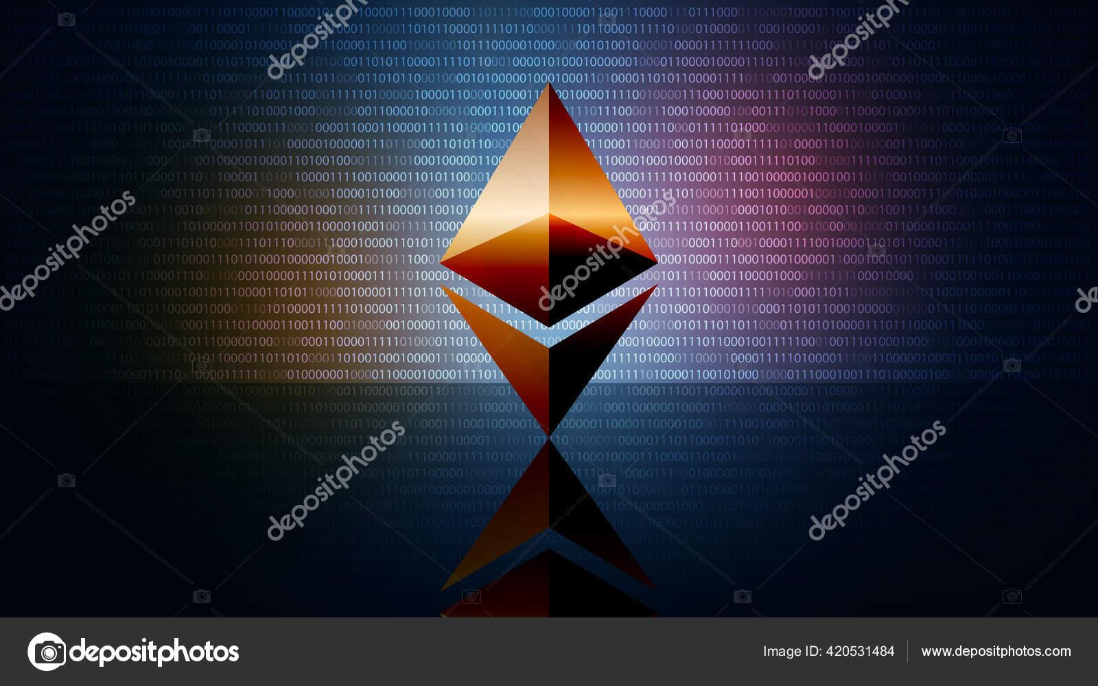 Ethereum Eth Símbolo Token Criptomoneda Icono Moneda Sobre Fondo ...