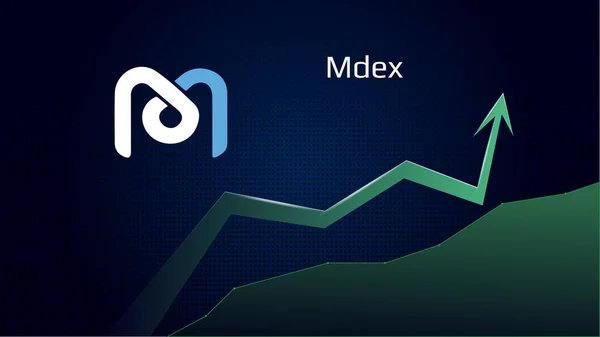 Mdex Mdx Token Symbol Defi Project Dark Polygonal Background Wave Stock ...