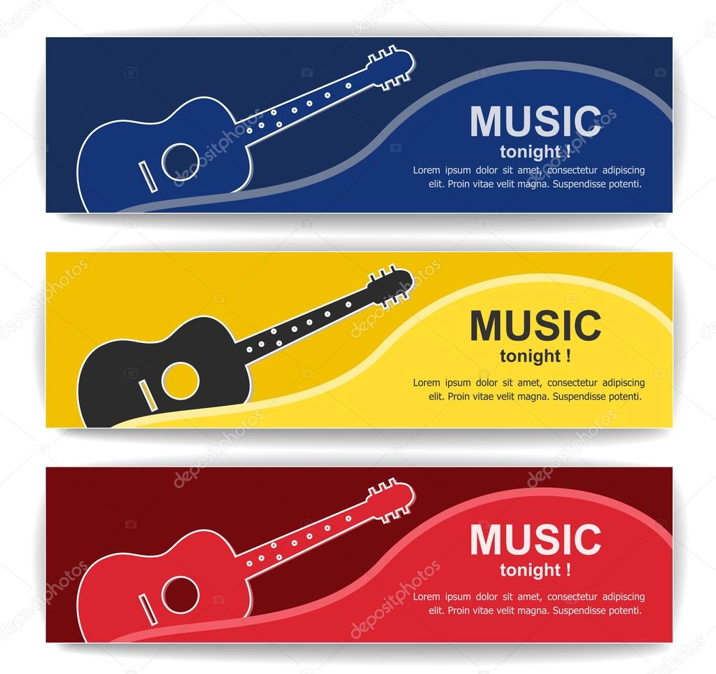 Guitar banners Stock Vector by ©lovunka 54894207