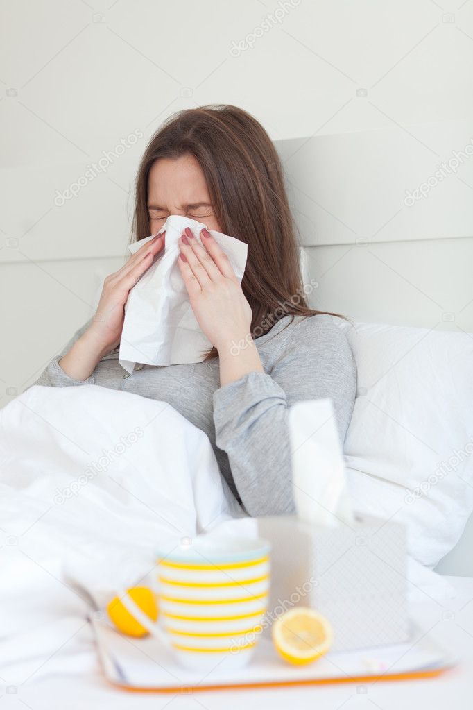 Sick in bed Stock Photo by ©anabgd 100337238