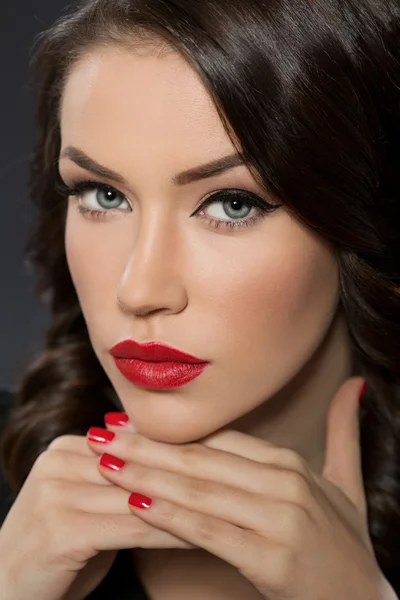 Red beauty portrait — Stock Photo © anabgd #109400776