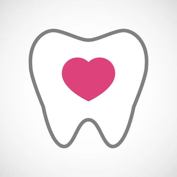 Line heart icon with a tooth — Stock Vector © jpgon #87387644