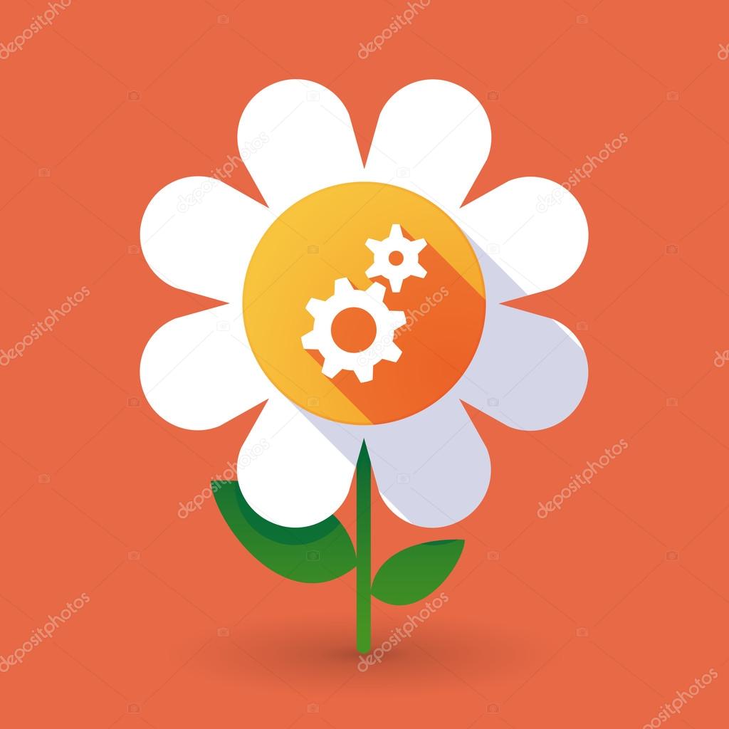 Vector flower with two gears Stock Vector Image by ©jpgon #111625092