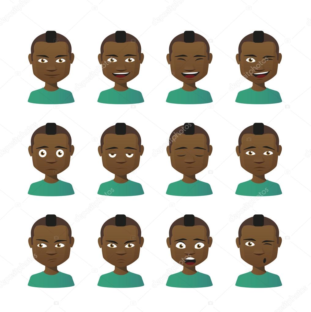 Male avatar expression set Stock Vector Image by ©jpgon #54624139