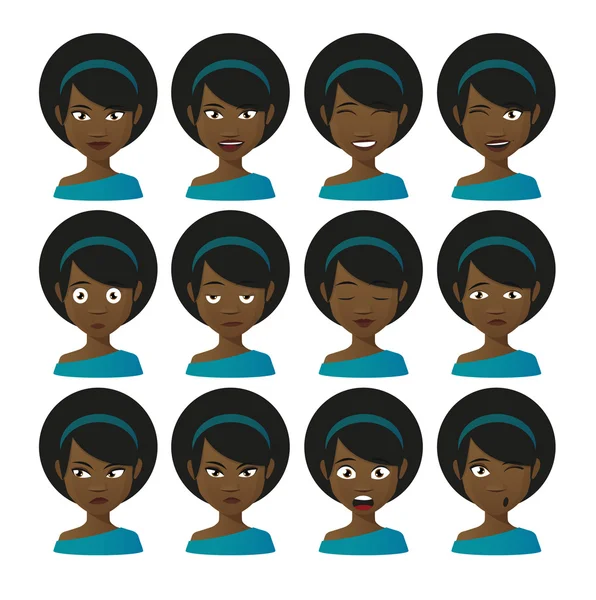 Female cartoon avatar expression set Stock Vector Image by ©jpgon #54777437