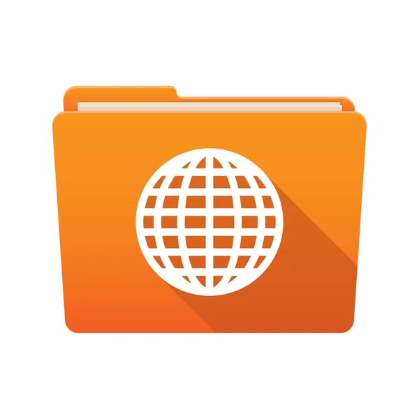 Orange file folder icon — Stock Vector © polesovsky #16039051