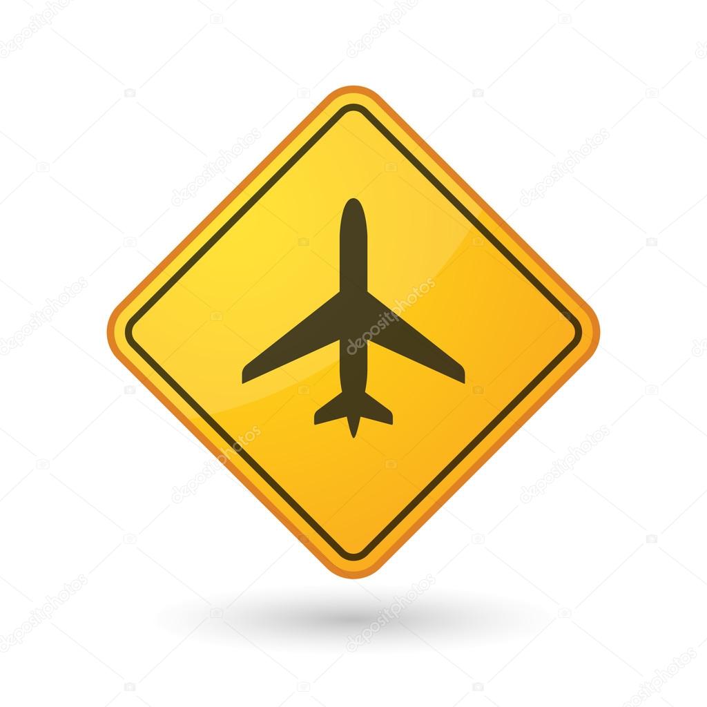 Awareness sign with a plane Stock Vector by ©jpgon 80147018