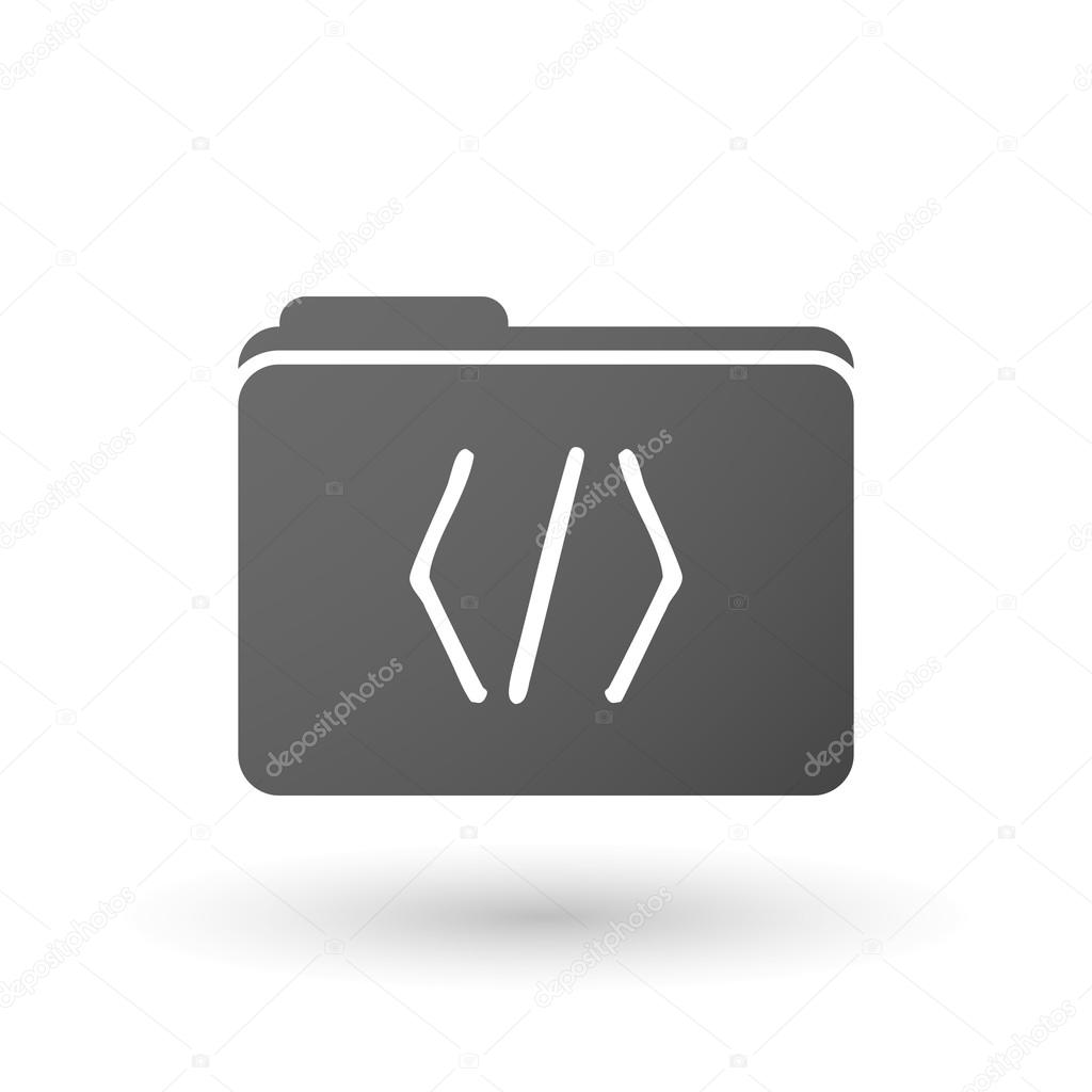 Isolated folder icon with a code sign — Stock Vector © jpgon #80389776