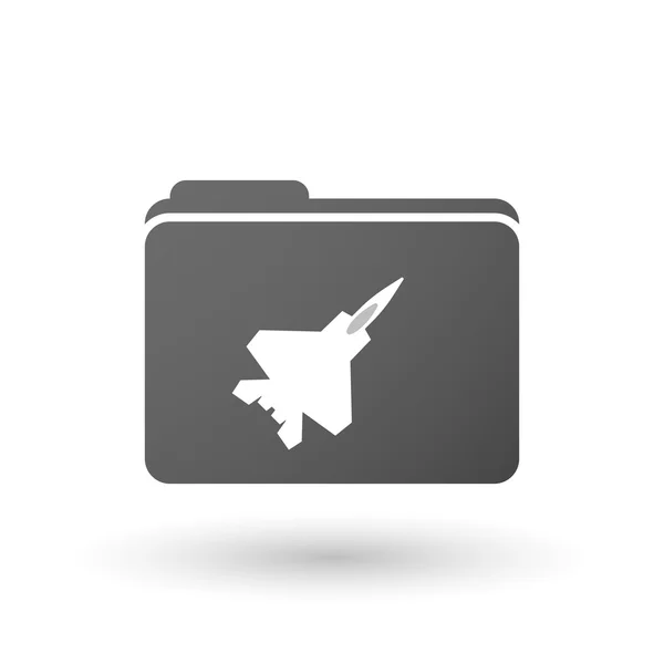 Isolated folder icon with a plane — Stock Vector © jpgon #80389892
