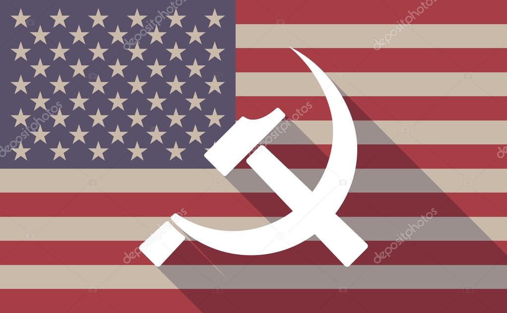 Hammer And Sickle American Flag