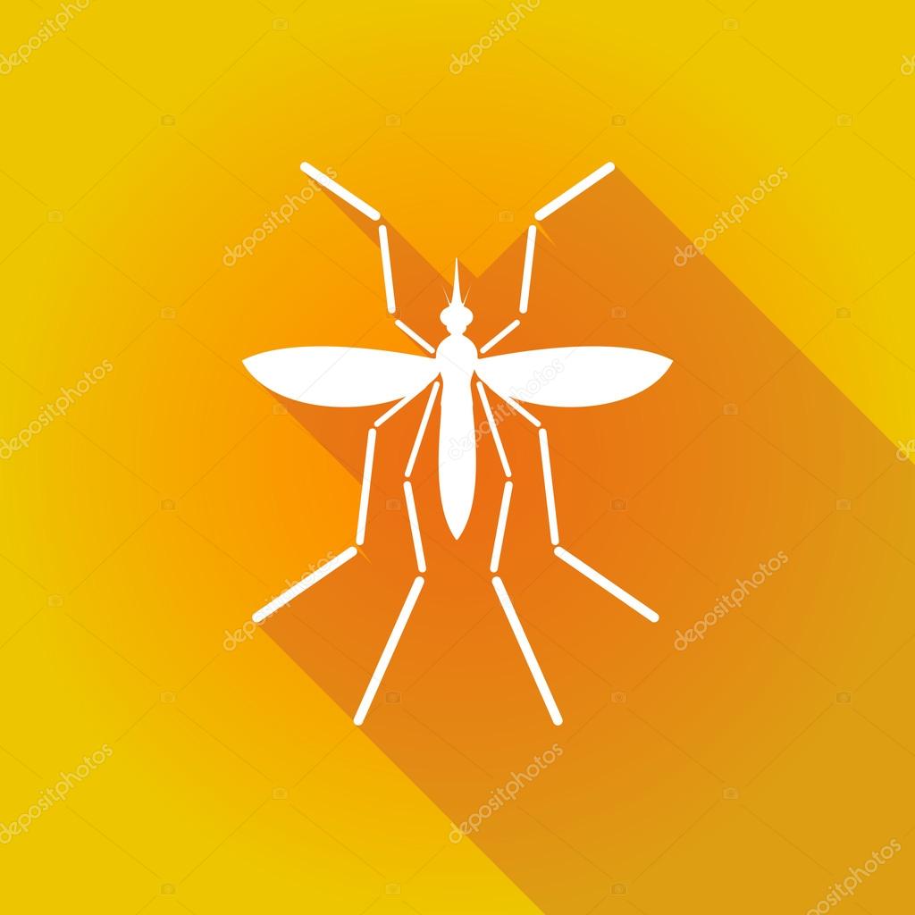 Zika virus bearer mosquito on a colored background — Stock Vector ...