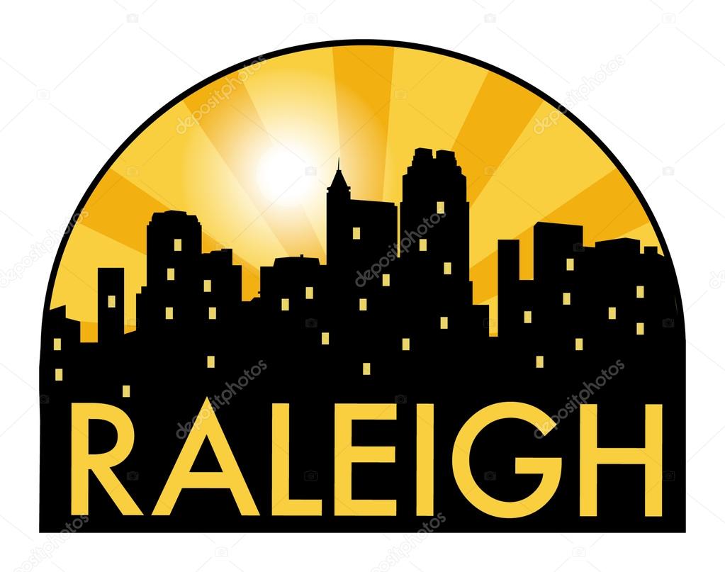 Abstract skyline Raleigh, with various landmarks Stock Vector Image by ...