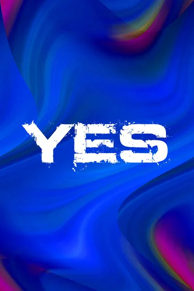 yes word on abstract colorful background - Stock Image - Everypixel