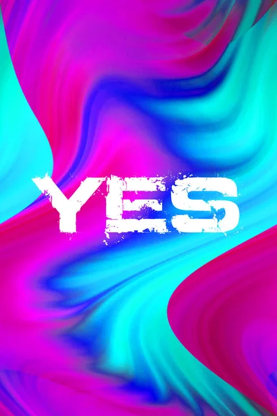 yes word on abstract colorful background - Stock Image - Everypixel