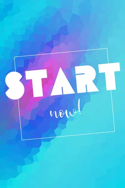Start now text on abstract colorful background - Stock Image - Everypixel