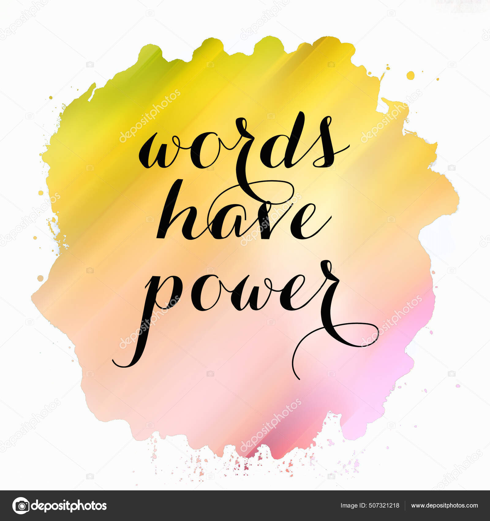 Words Have Power Text Abstract Colorful Background Stock Illustration ...