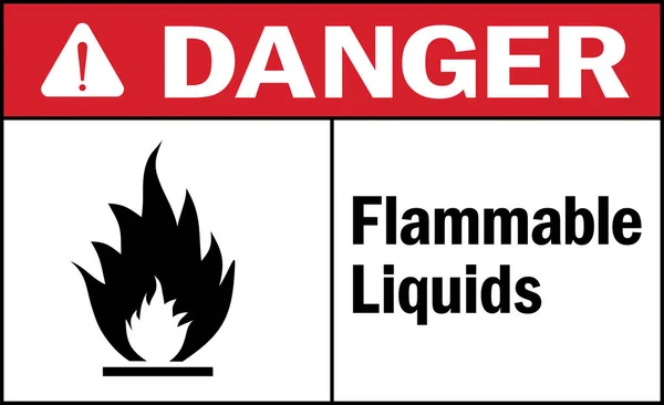 Flammable Signs Sign Danger Flammable Liquids Materials Flammable ...