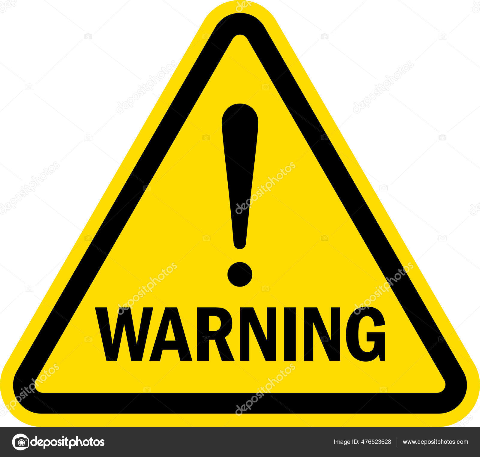 Signos Y Símbolos De Advertencia En Blanco