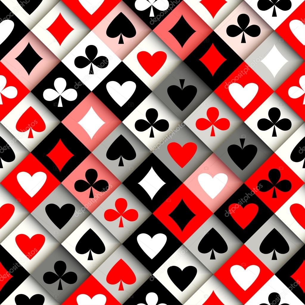 Card suits seamless pattern. Stock Vector Image by ©kastanka #108878616