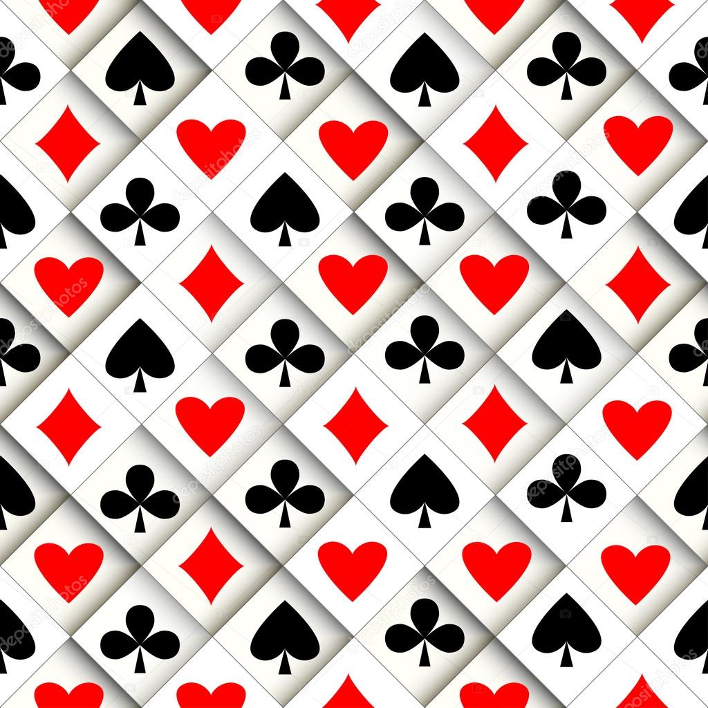 Card suits seamless pattern. Stock Vector Image by ©kastanka #109432894