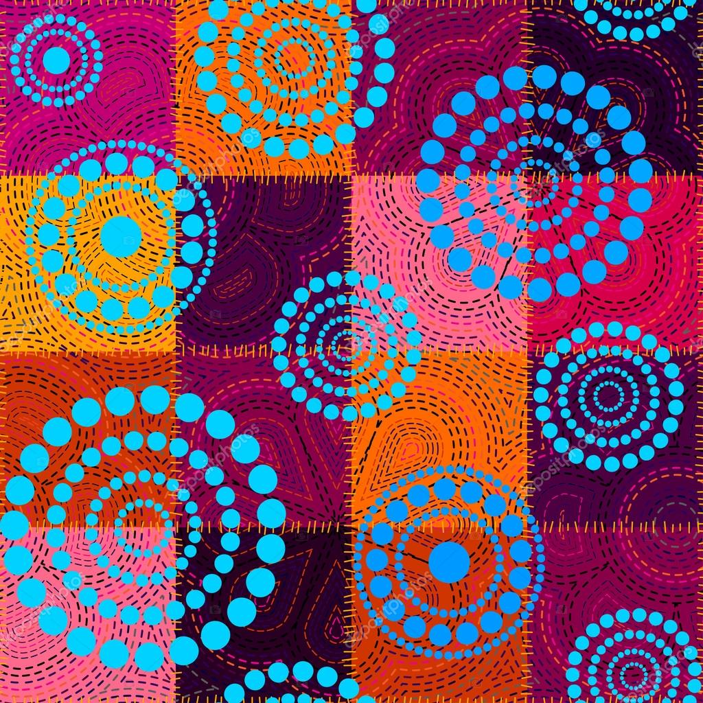 Vector Seamless Ethnic Patchwork Pattern — Stock Vector © Kastanka