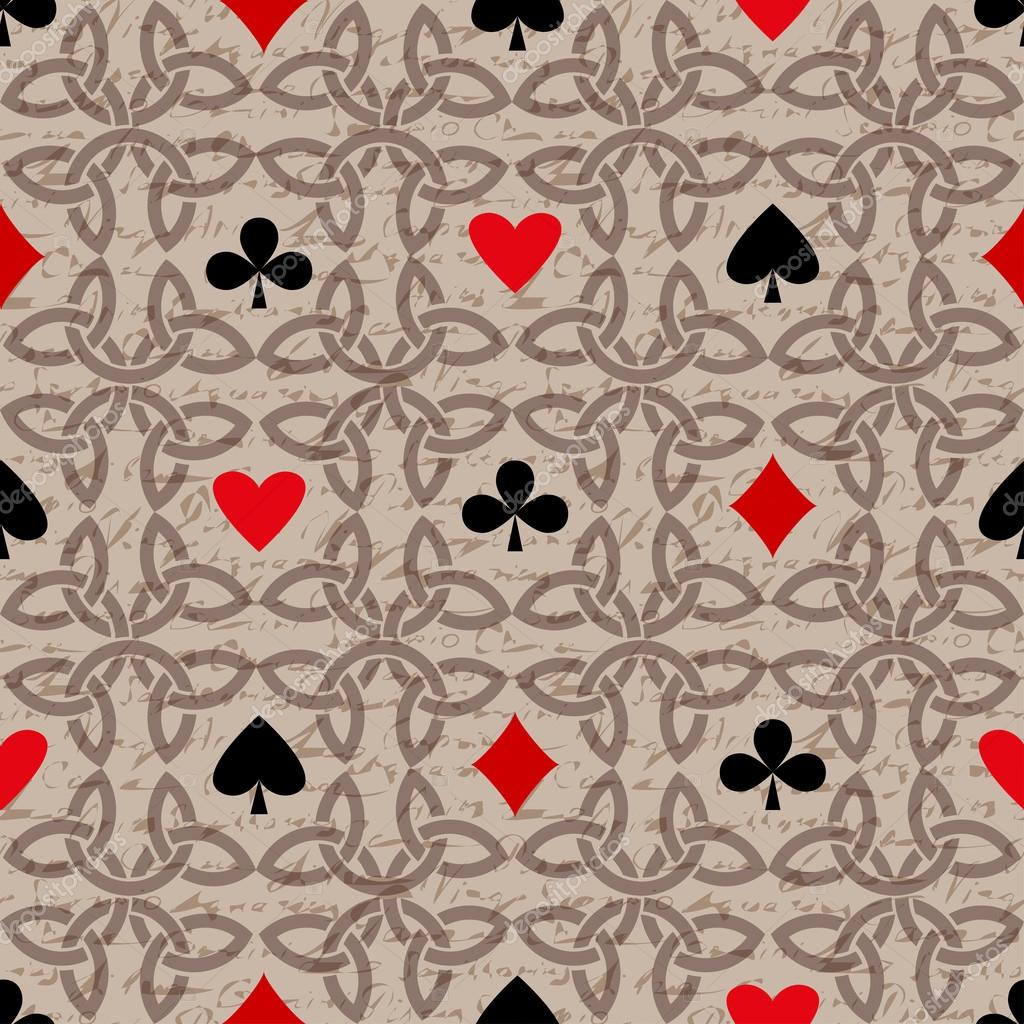 Card suits seamless pattern. Stock Vector Image by ©kastanka #115721626