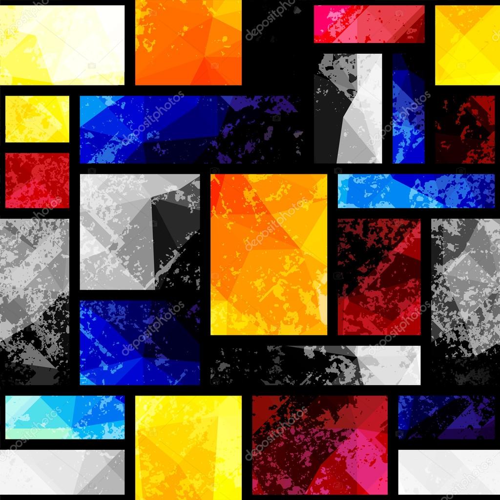 Geometric pattern in kubism style Stock Vector Image by ©kastanka #56150243