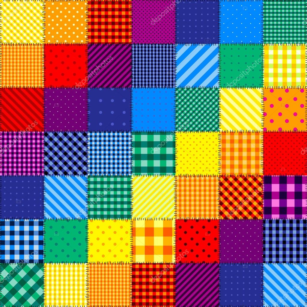 Patchwork Pattern Of Rainbow Colors Stock Vector By ©kastanka 66936845