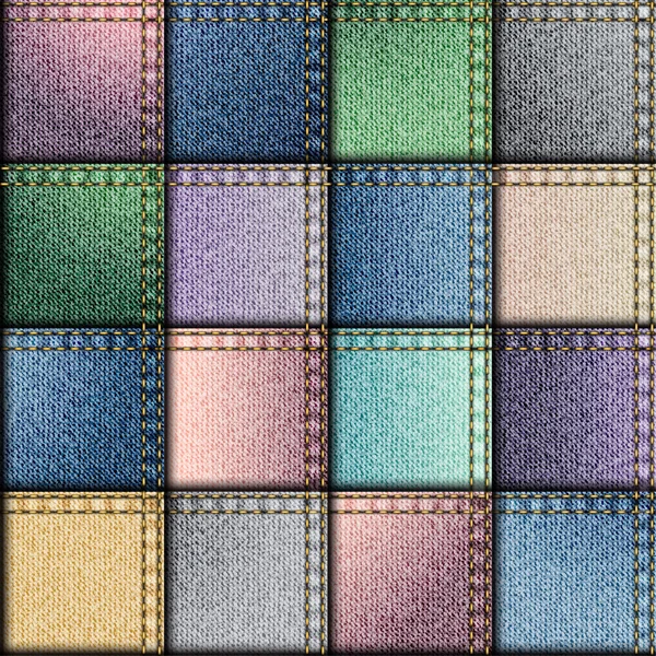 Patchwork of denim fabric. Stock Vector Image by ©kastanka #72994357