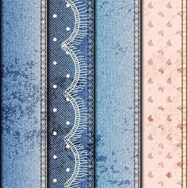 Patchwork of denim fabric. Stock Vector Image by ©kastanka #69077957