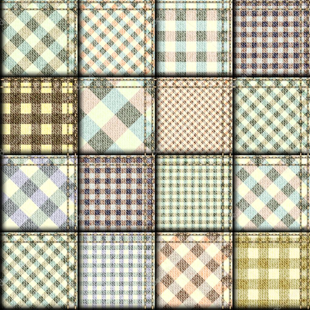 Patchwork de patrones de cuadros Vector de stock #90075362 de ©kastanka