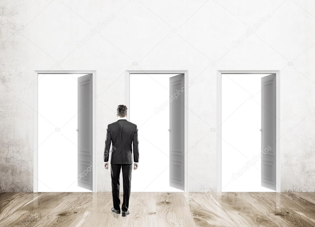 Man going to enter door Stock Photo by ©denisismagilov 119784962