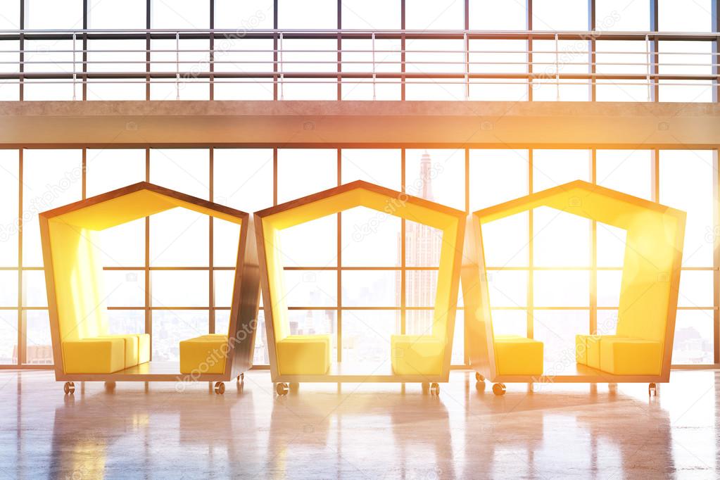 Pentagonal waiting rooms — Stock Photo © denisismagilov #121484578