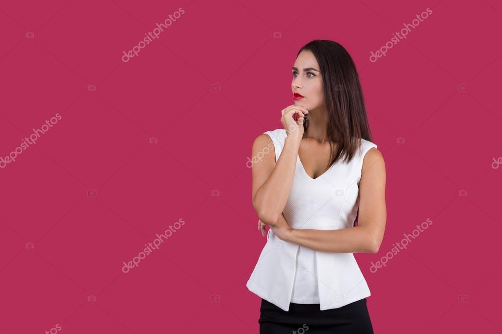 Business lady planning next step Stock Photo by ©denisismagilov 122990266