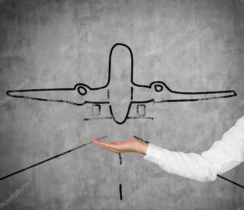 Hand holding airplane Stock Photo by ©denisismagilov 60246369