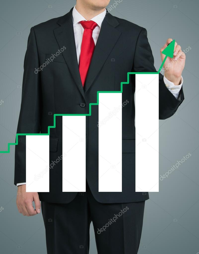 Businessman drawing chart Stock Photo by ©denisismagilov 61087447