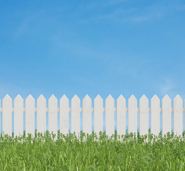 White fence — Stock Photo © denisismagilov #62809553