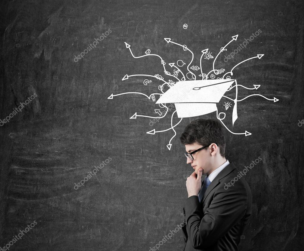 Student thinking — Stock Photo © denisismagilov #63231551