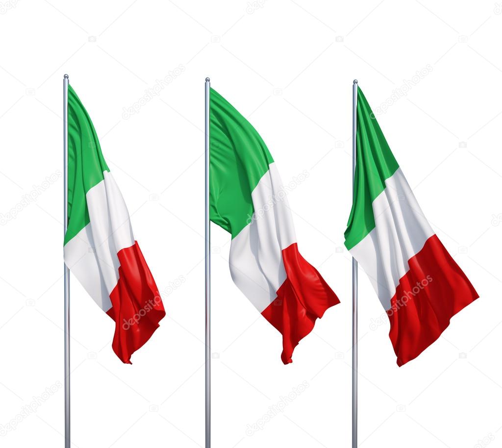 Three flags of Italy Stock Photo by ©denisismagilov 64967605