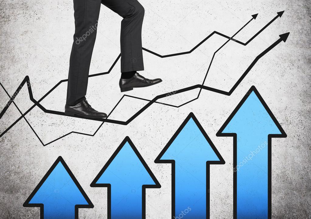 Leg walking on graph — Stock Photo © denisismagilov #65111683