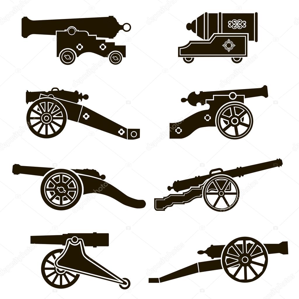 8 icons of old guns Stock Vector Image by ©Radzko #113039510